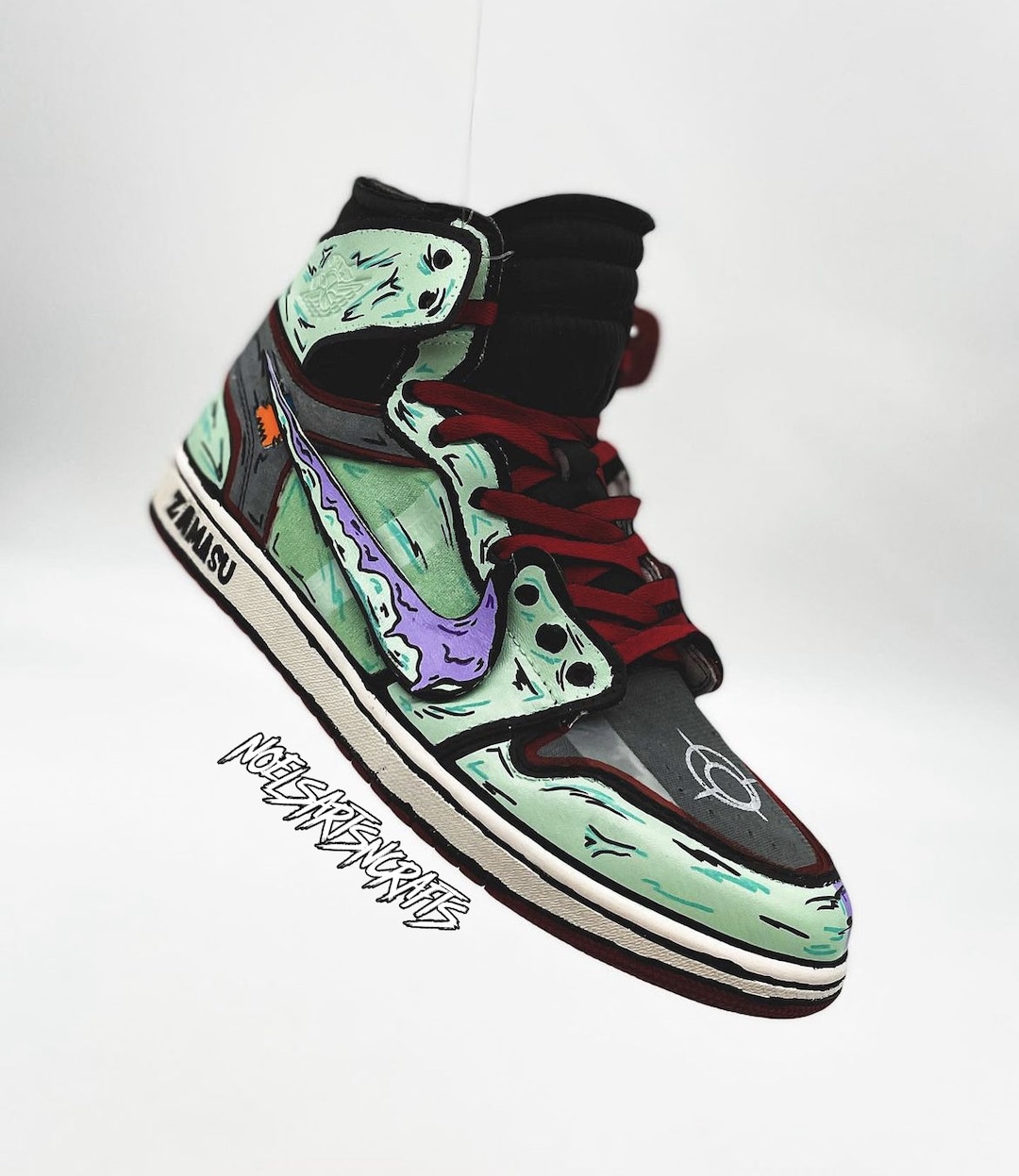 Custom Anime Cartoon Jordans 1's, Custom Shoes, Art, Artwork, Shoes ...
