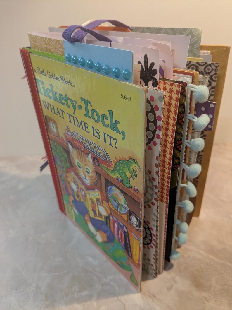 Tickety-tock, What Time is It Little Golden Book Junk Journal - Etsy