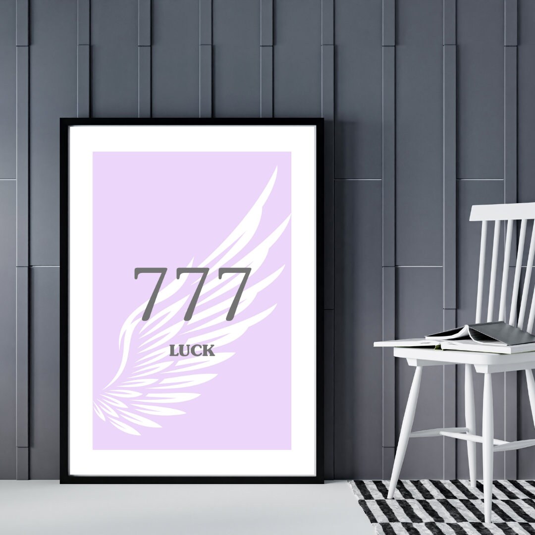 Set of 9 Angel Number Posters, Instant Download Poster, Lucky Poster ...