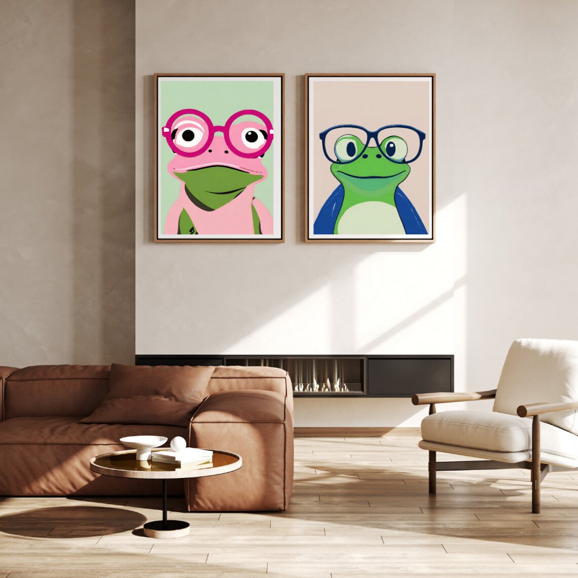 Frog With Glasses, Frog Painting, Cute Frog, Frog Art, Children's Room ...
