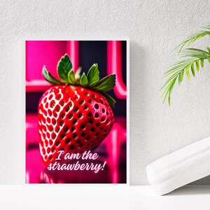 Strawberry Poster for Aesthetic Room Decor |aesthetic Poster | Flower ...