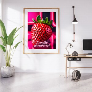 Strawberry Poster for Aesthetic Room Decor |aesthetic Poster | Flower ...