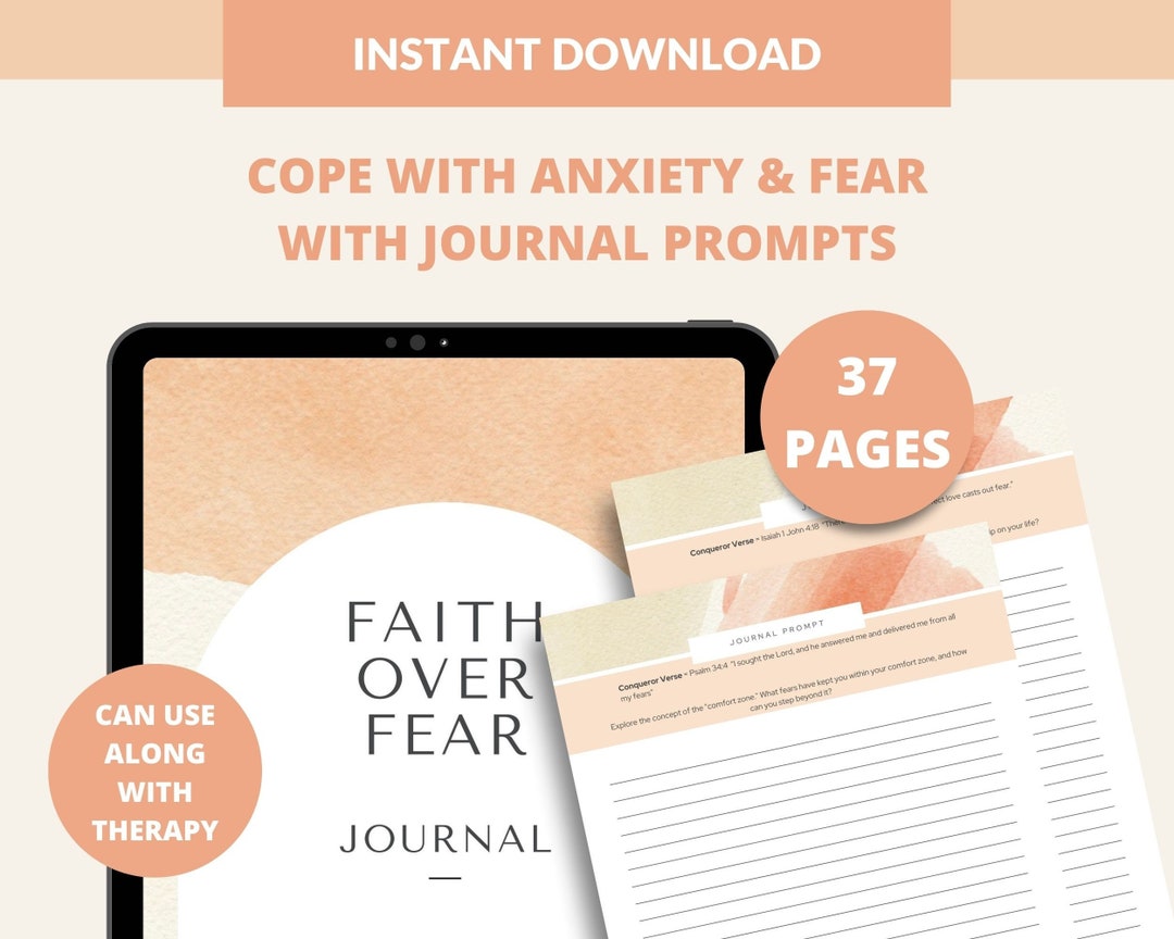 Anxiety Journal Digital Printable With Prompts for Women and Teen Gift ...