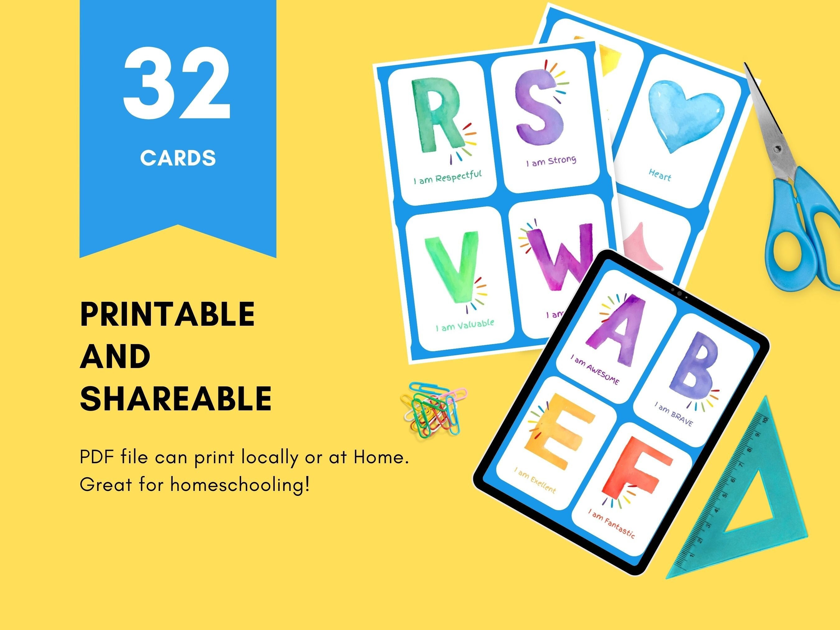 Kids Positive Affirmation Card for Homeschool Printable Preschool ...