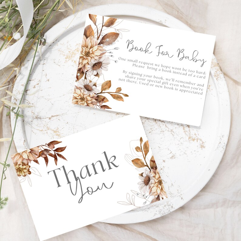 Baby Shower Template Sad Beige Baby Shower Invitation Bundle Editable ...