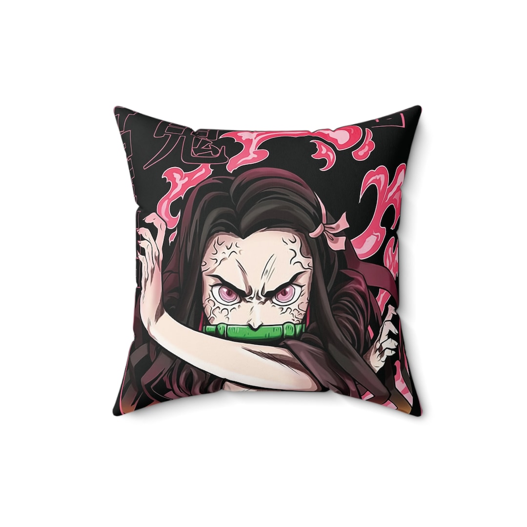 Nezuko Demon Slayer Spun Polyester Travel Pillowsquare Pillow - Etsy