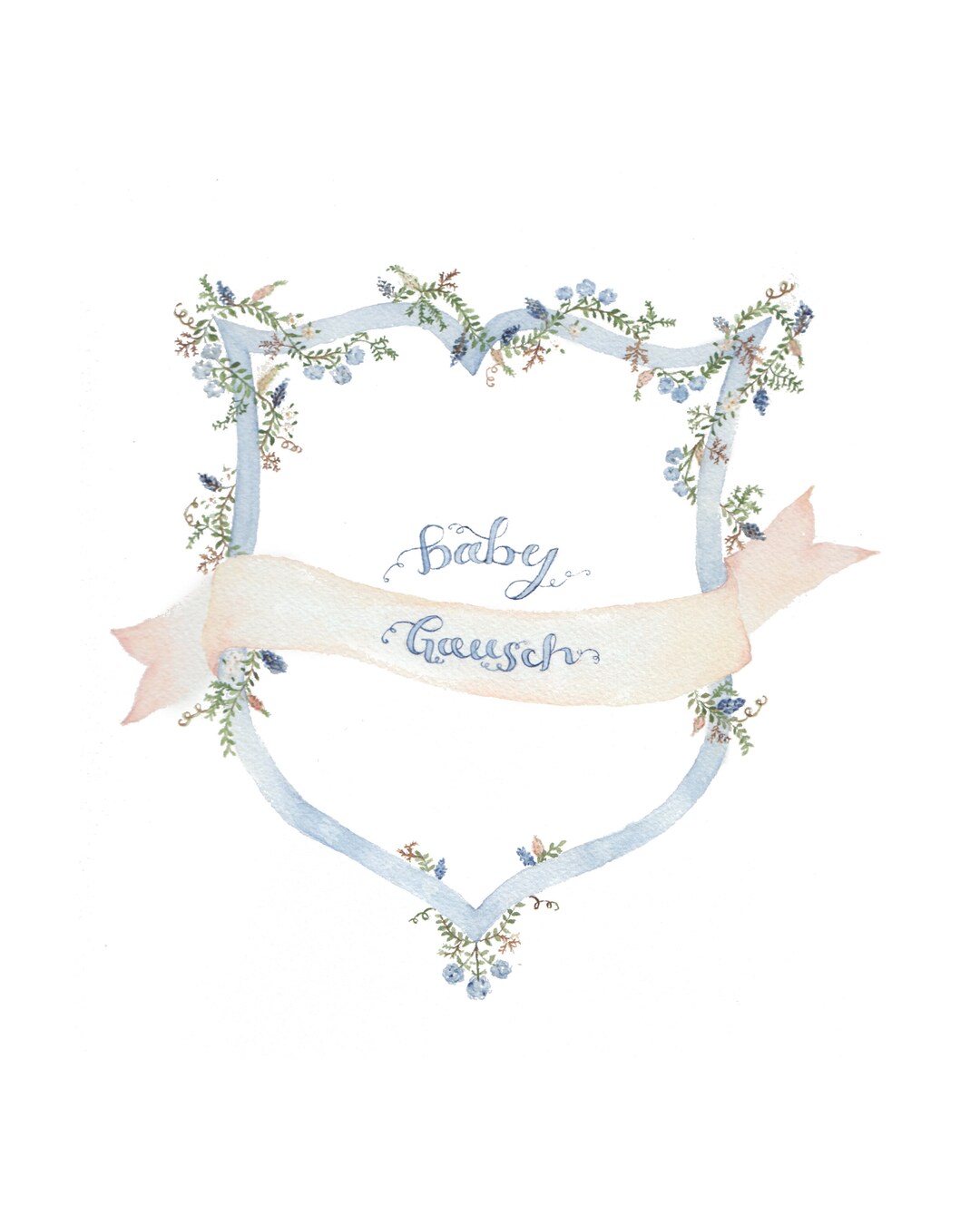 Nursery Crest, Gender Neutral Art, Baby Crest, Name Crest, Custom Crest ...