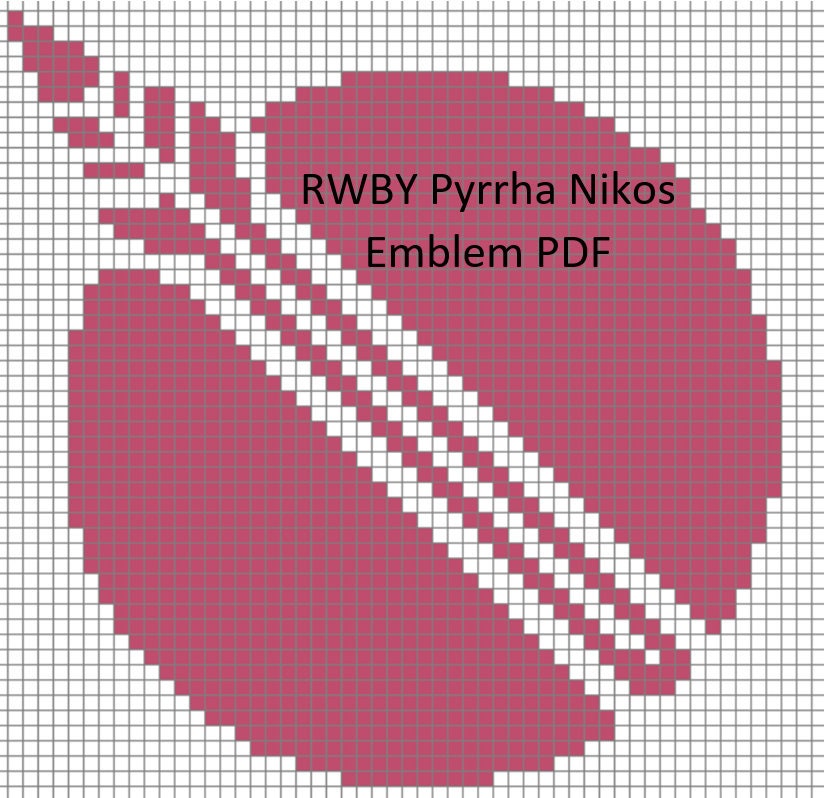RWBY Pyrrha Nikos Emblem - Digital Cross Stitch Pattern - Team JNPR - Etsy