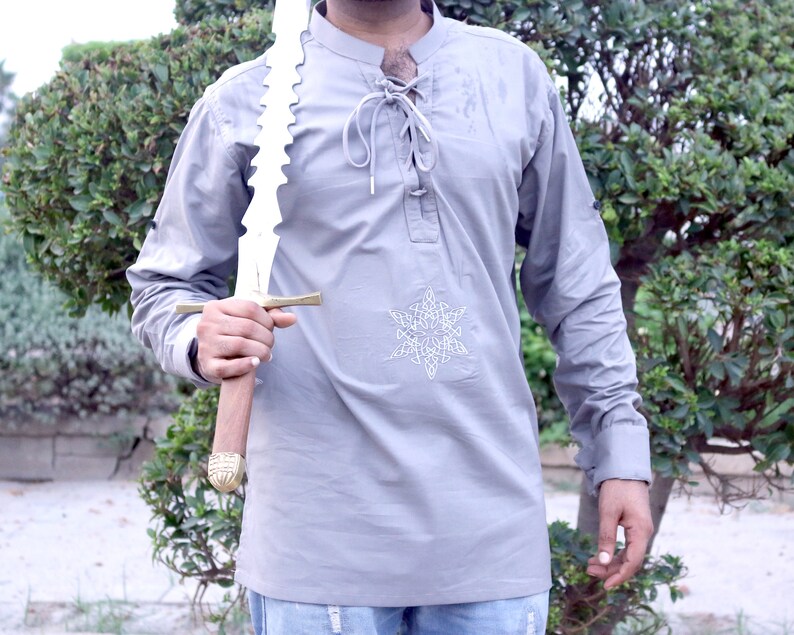 Renaissance Fair Viking Embroidered Tunic, Plus Size Goth Medieval ...