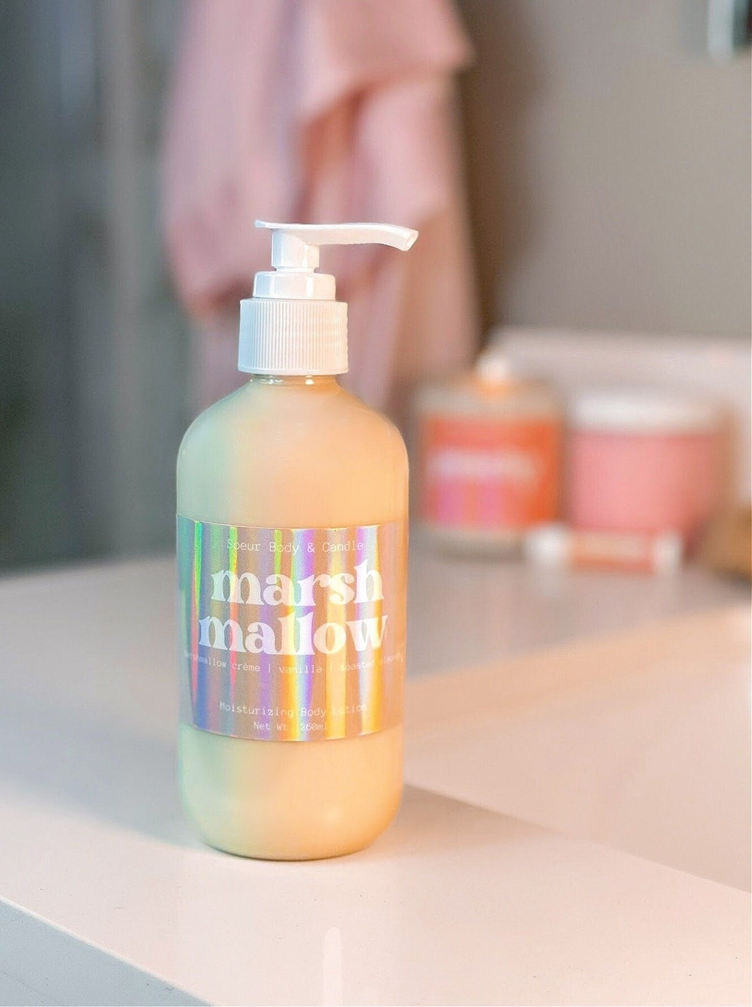 Marshmallow Body Lotion Moisturizing Hemp Oil Lotion Marshmallow Crème ...