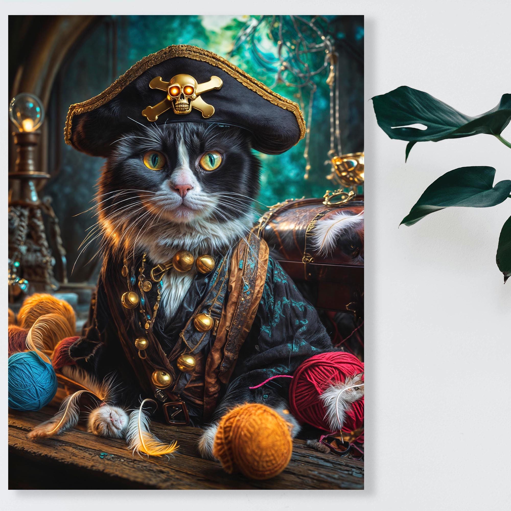 Printable Pirate Cat Art Fun & Quirky Room Decoration 48 Printable ...