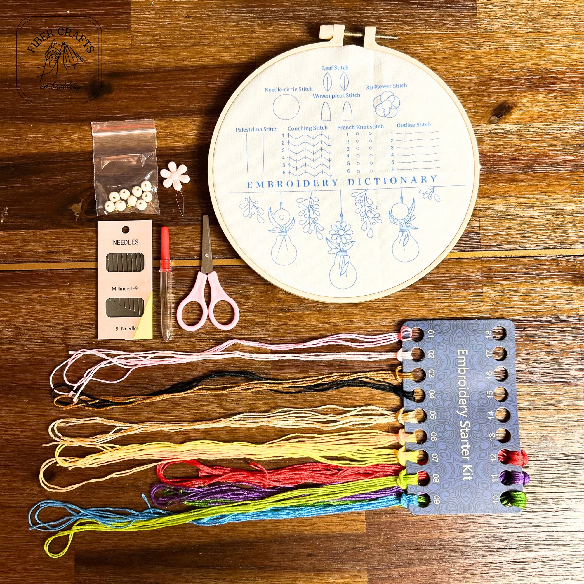 Flowers Embroidery Design Kit Hand Embroidery, Needlework Kits ...