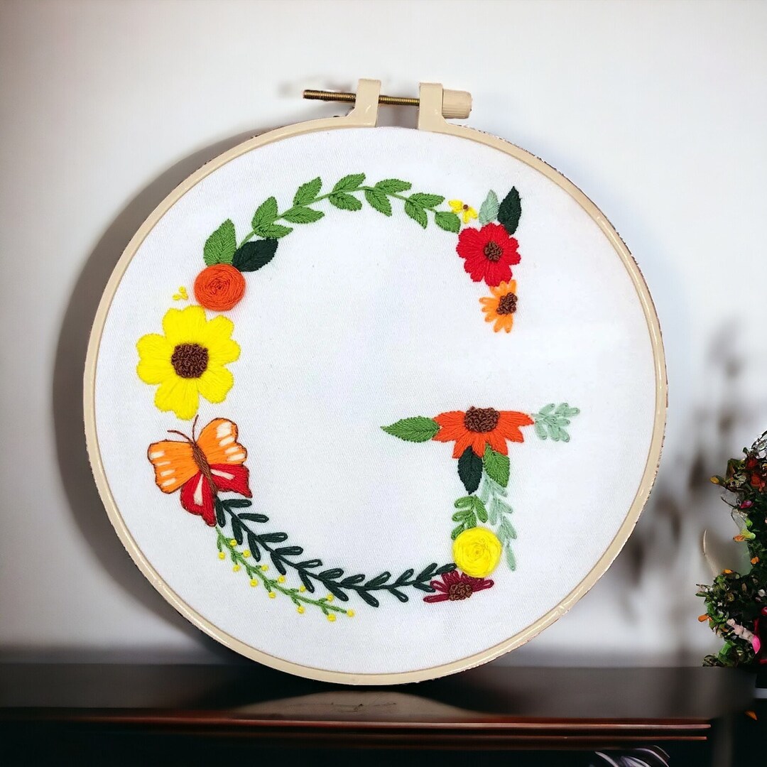 English Letter Hand Embroidery, Needlework Kit for Beginners,embroidery ...