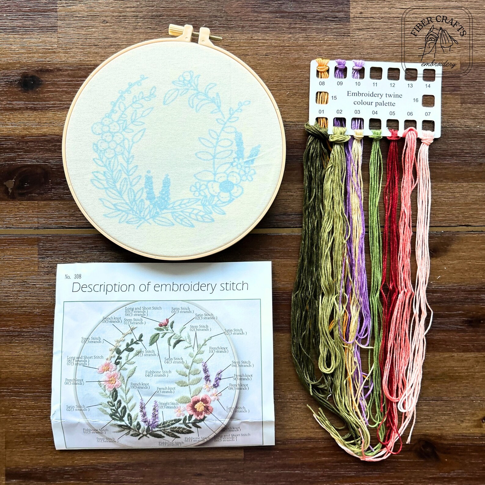 Flowers Embroidery Design Kit Hand Embroidery, Needlework Kits ...