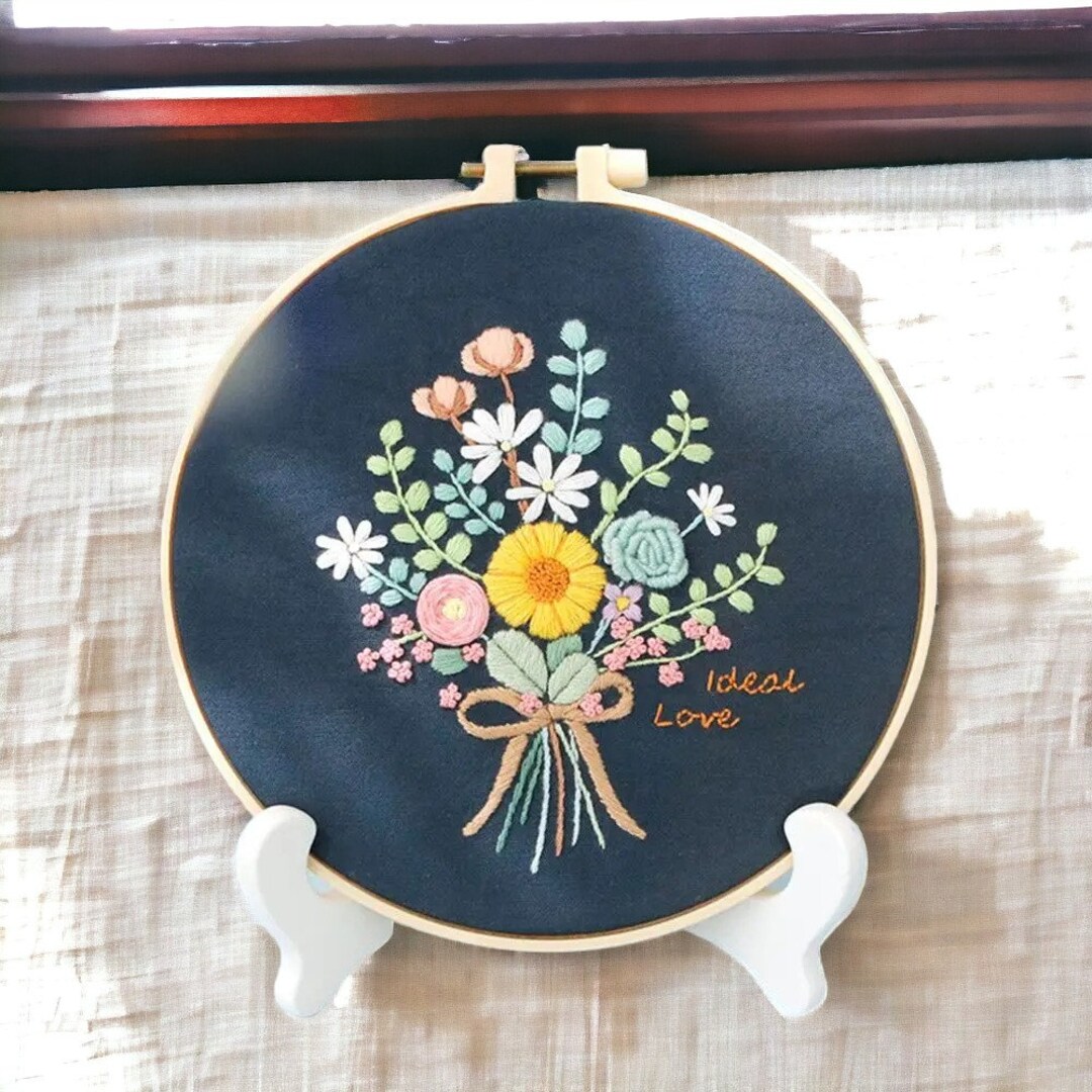 Flowers Embroidery Design Kit Hand Embroidery, Needlework Kits ...