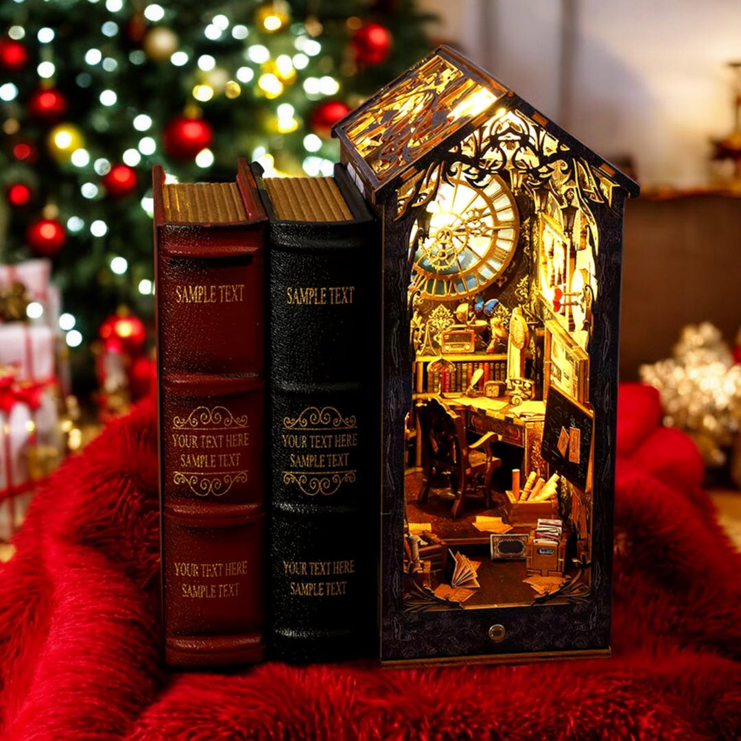 Detective Agency DIY Book Nook Kit Miniature Bookshelf Insert Mystery ...