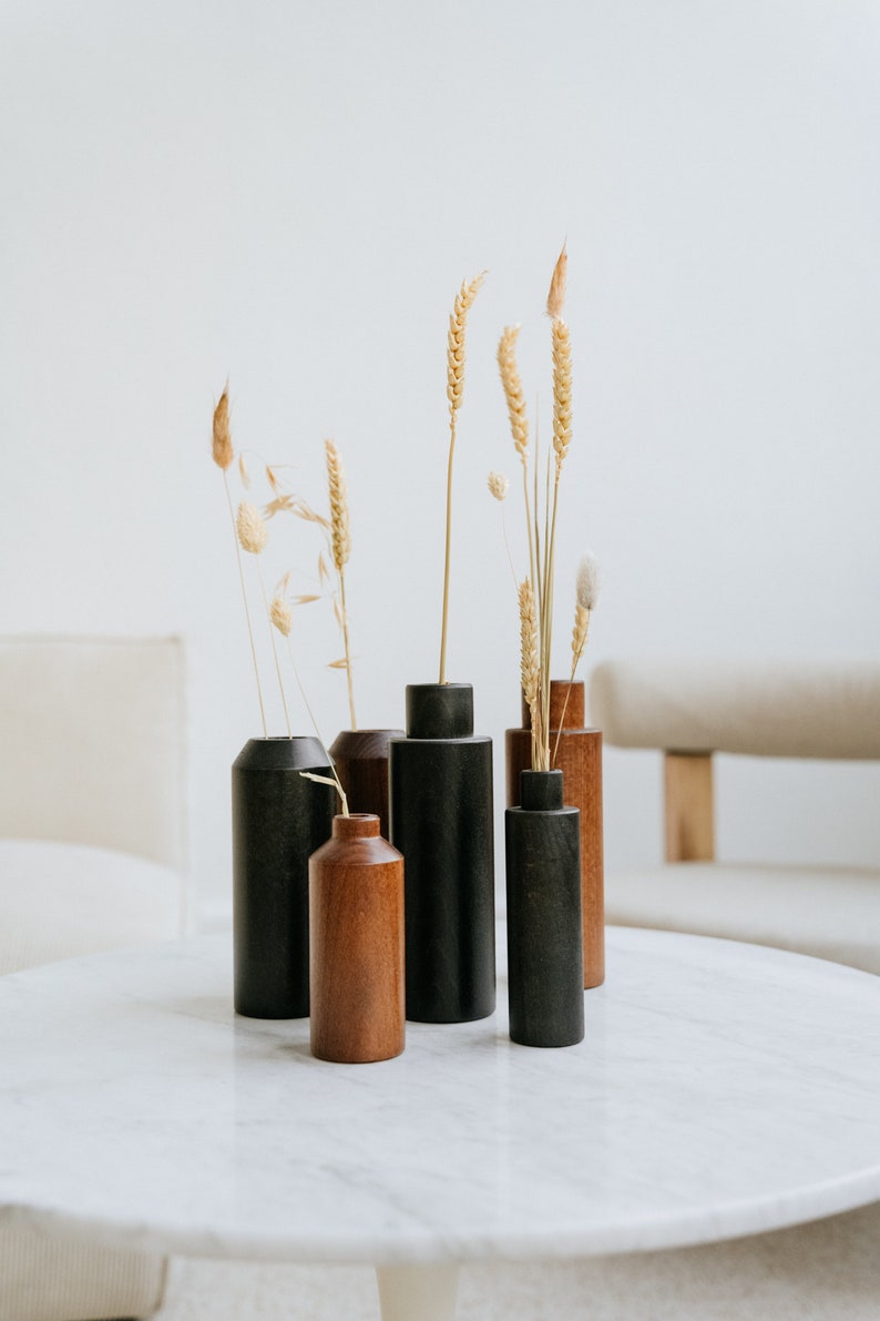 Trio De Vases Teintés Noire - Etsy