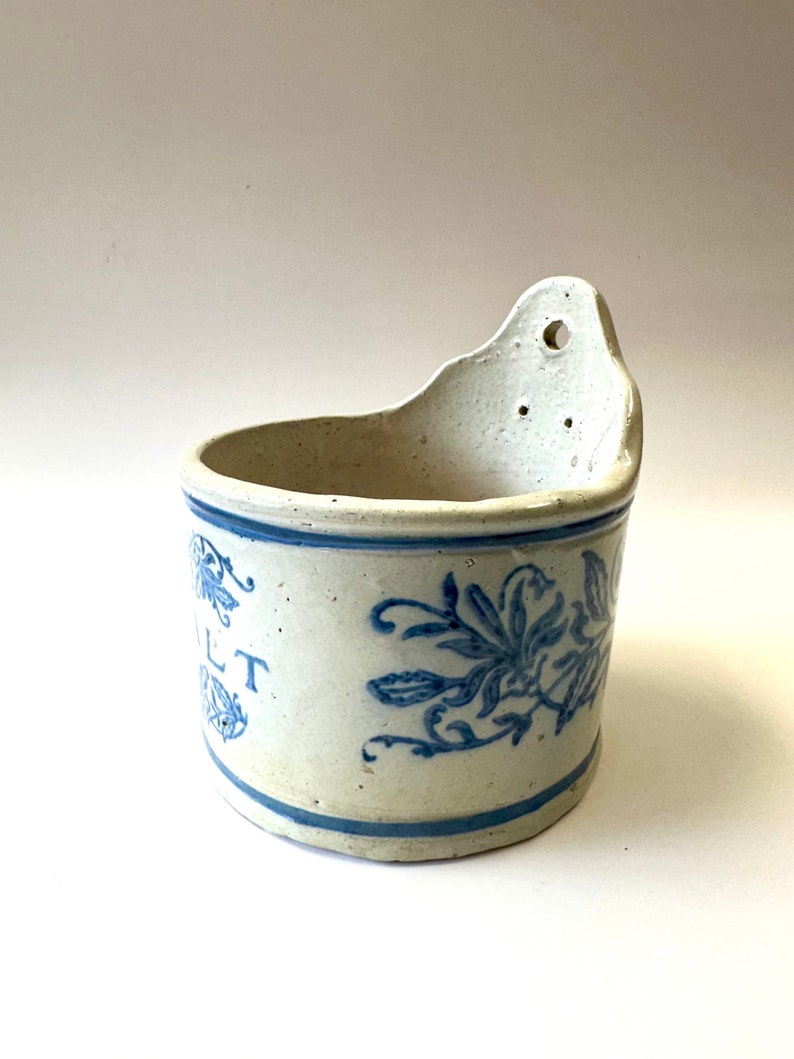Authentic Vintage Stoneware Hanging Salt Crock - Etsy
