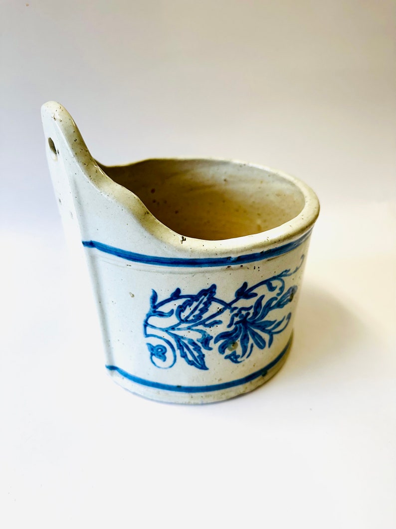 Authentic Vintage Stoneware Hanging Salt Crock - Etsy