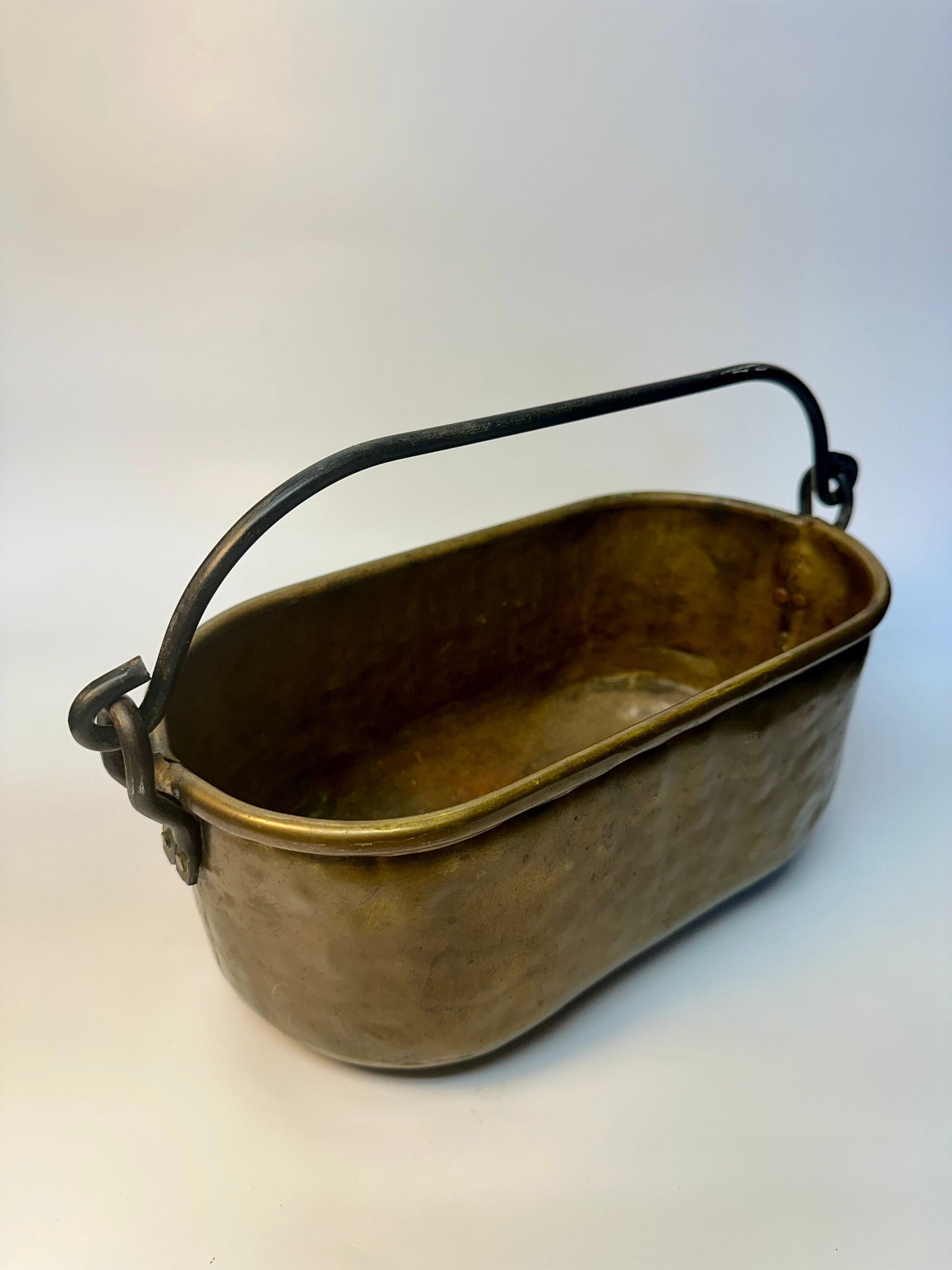 Authentic Vintage Brass Bucket/container - Etsy