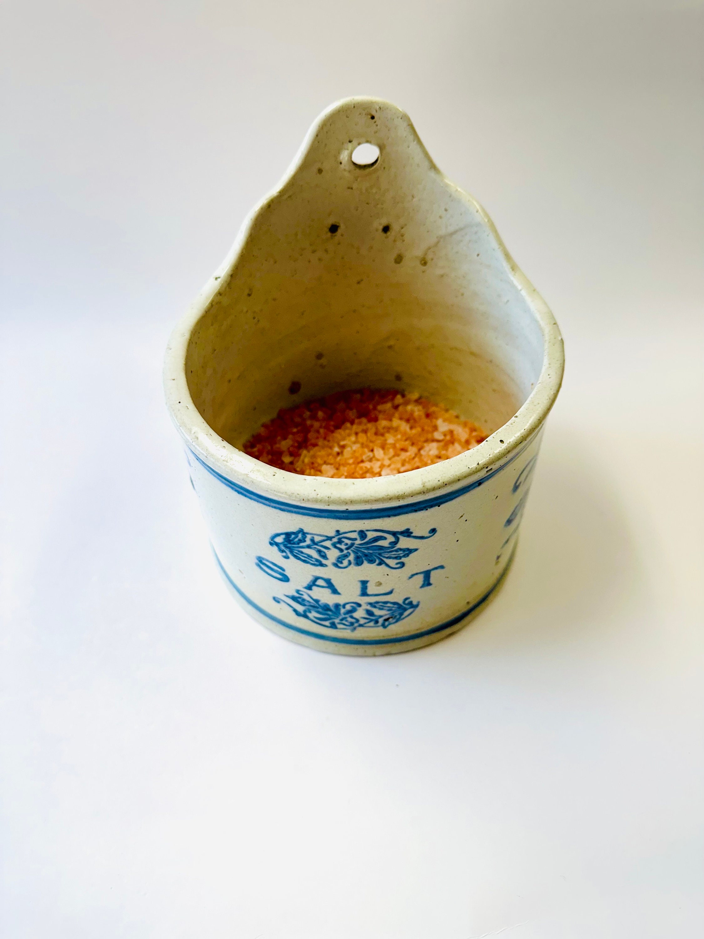 Authentic Vintage Stoneware Hanging Salt Crock - Etsy