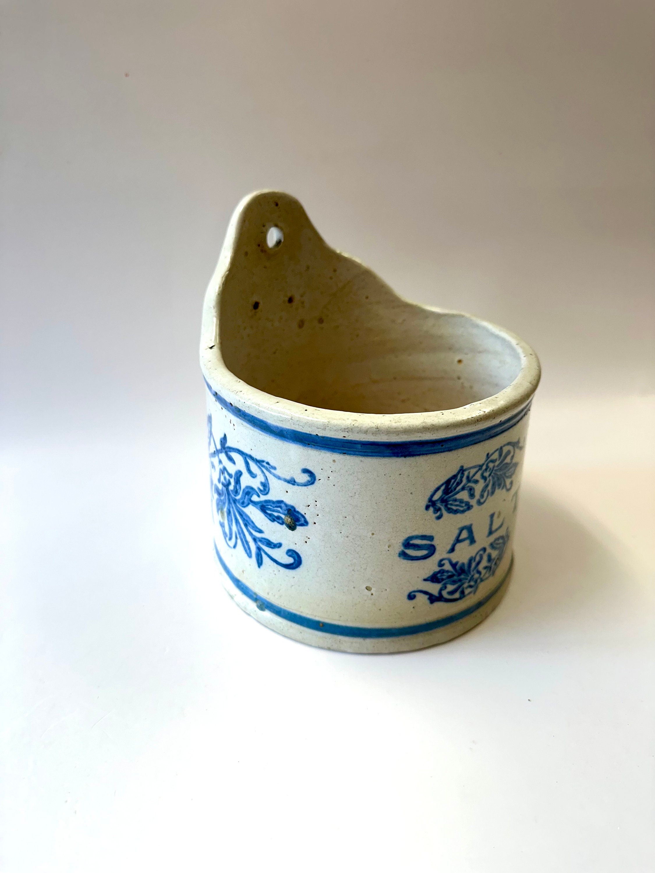 Authentic Vintage Stoneware Hanging Salt Crock - Etsy