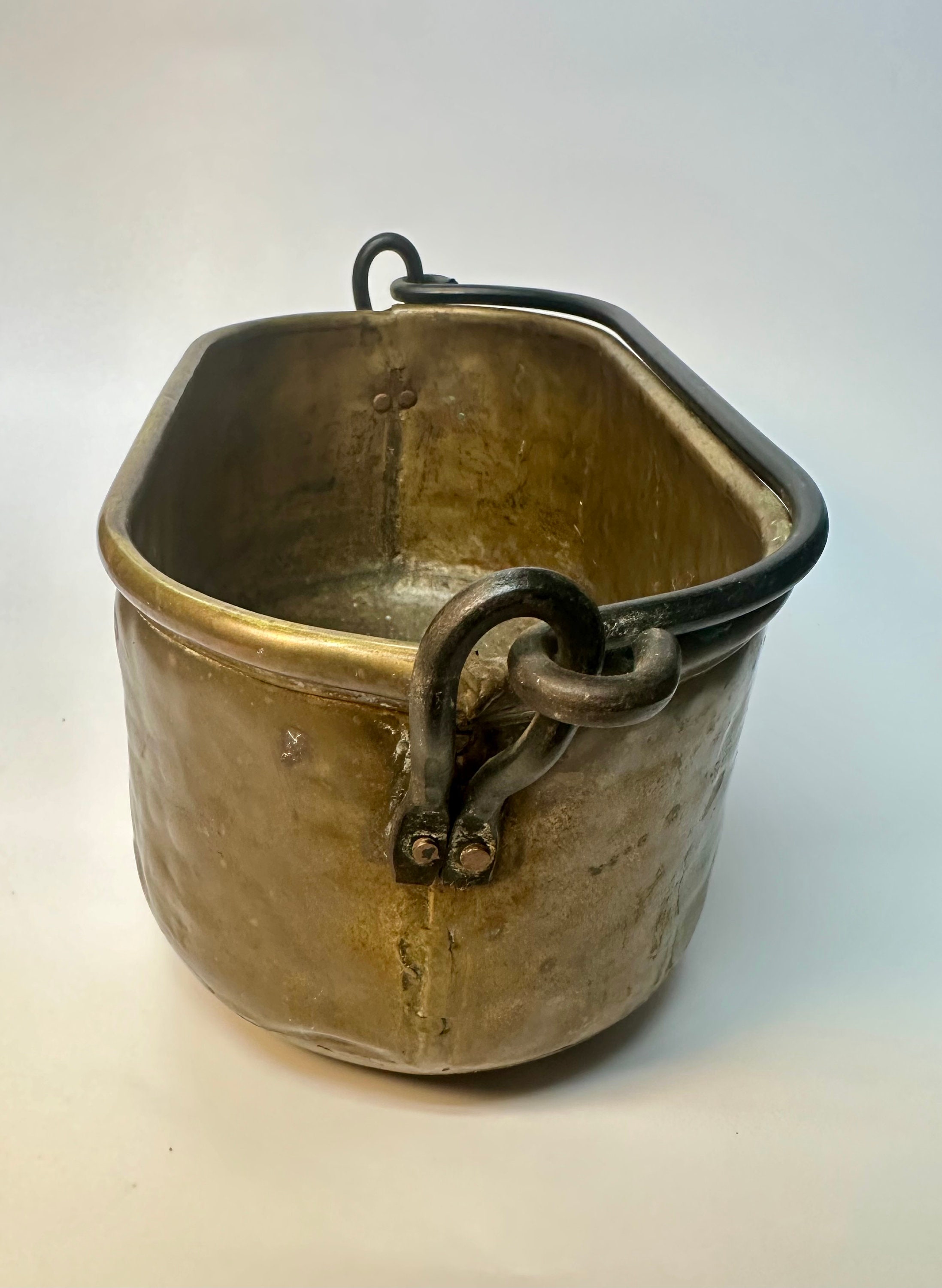 Authentic Vintage Brass Bucket/container - Etsy