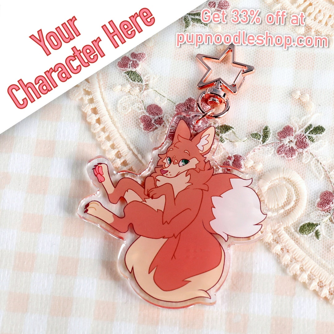 Custom Acrylic Charm Your Character Here YCH Furry Merch - Etsy