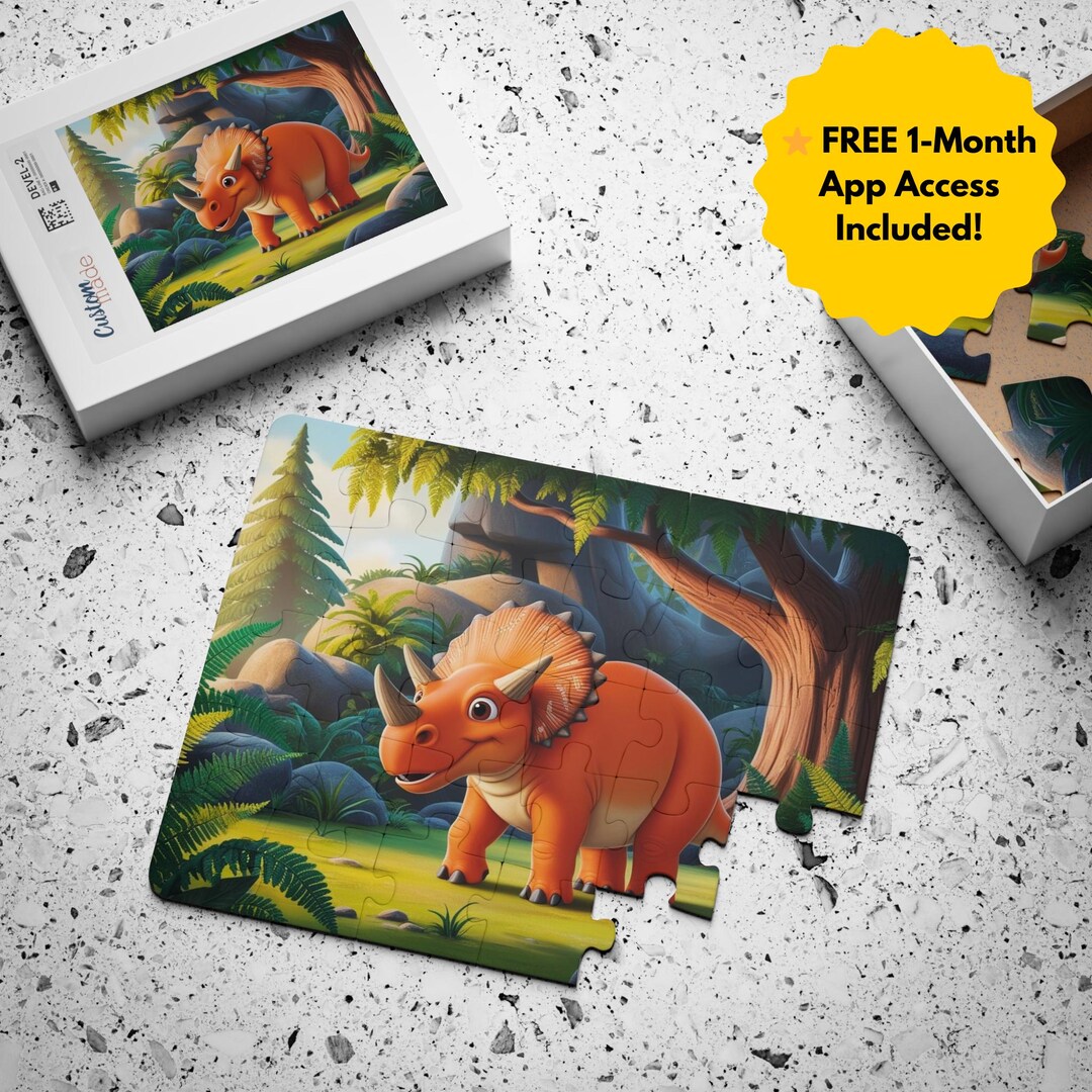 Trixie the Triceratops 30pc Puzzle for Toddlers - Etsy