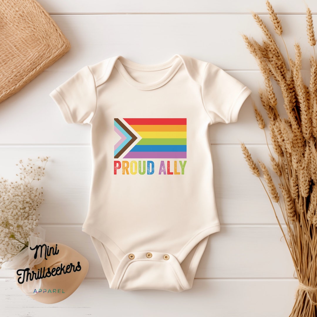 Mini Thrillseekers Proud Ally Onesie® | Natural Color | Proud Ally ...