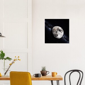 Moon in Space Poster -celestial Wall Art - Classic Semi-glossy Paper ...
