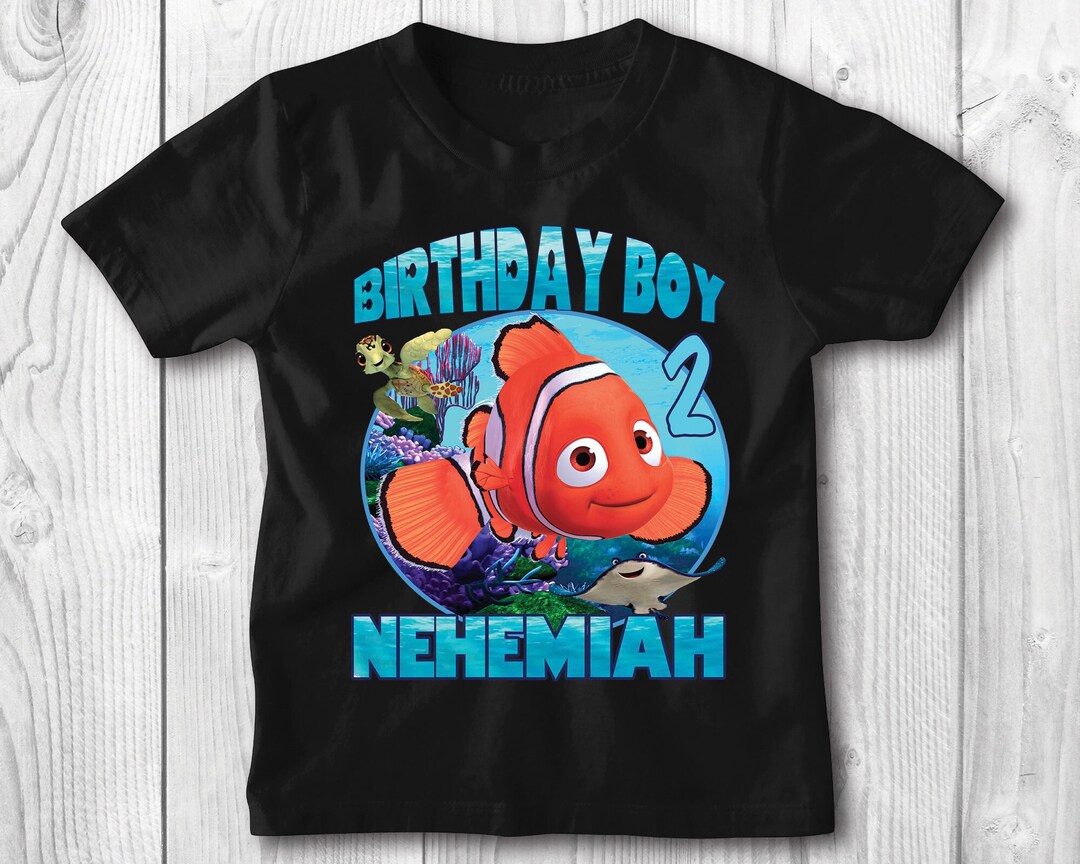 Finding Nemo Birthday Shirt, Personalized Gift, Birthday, Custom Shirt ...
