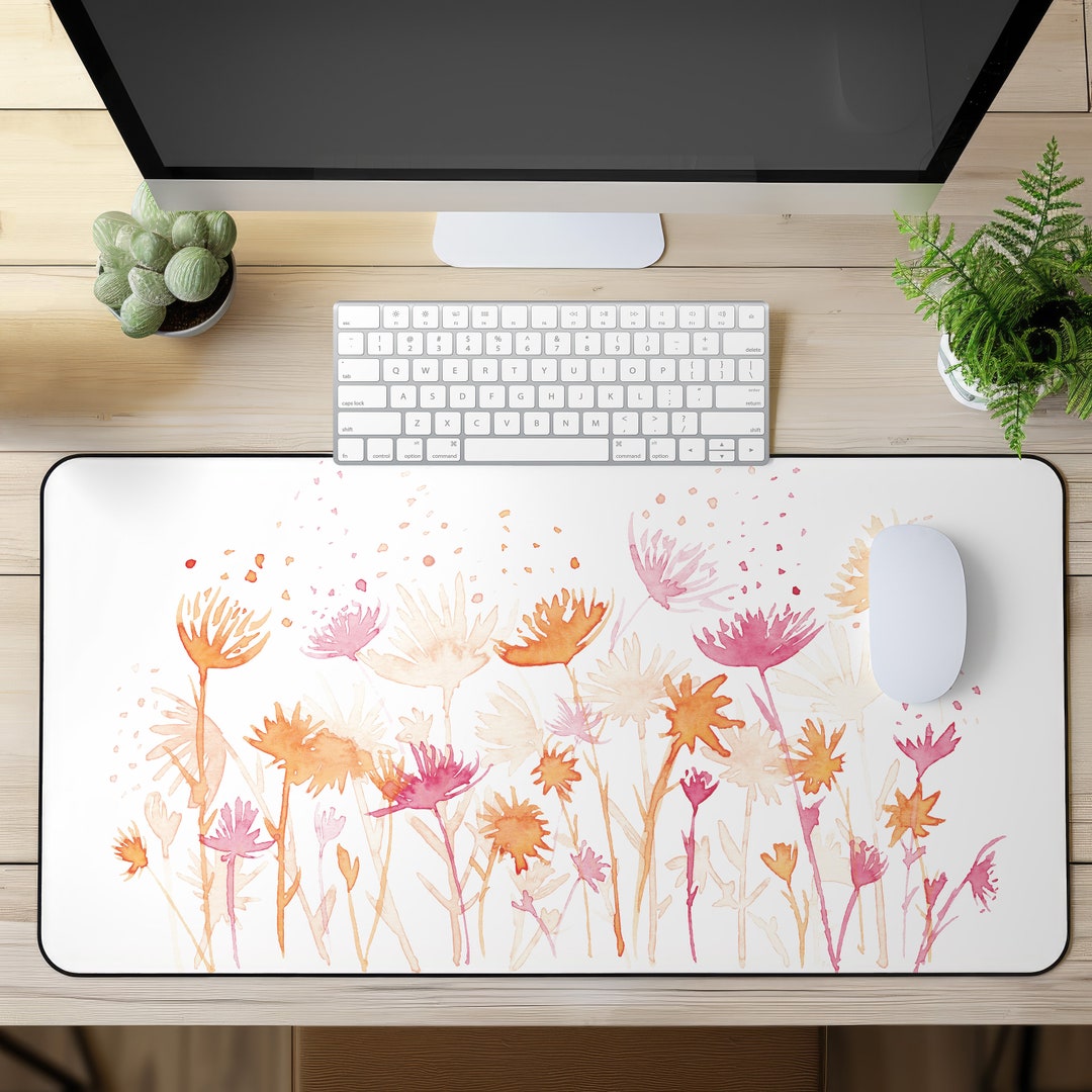 Desk Mat Wildflower Desk Mat Cool Mouse Pads Desk Writing Pad Large ...