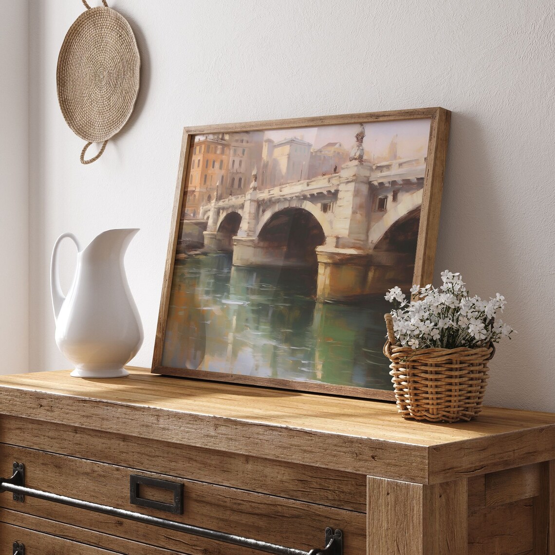 Renaissance Bridge Painting: Vintage European Wall Art (printable ...