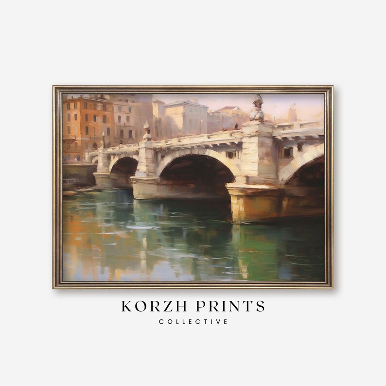 Renaissance Bridge Painting: Vintage European Wall Art (printable ...