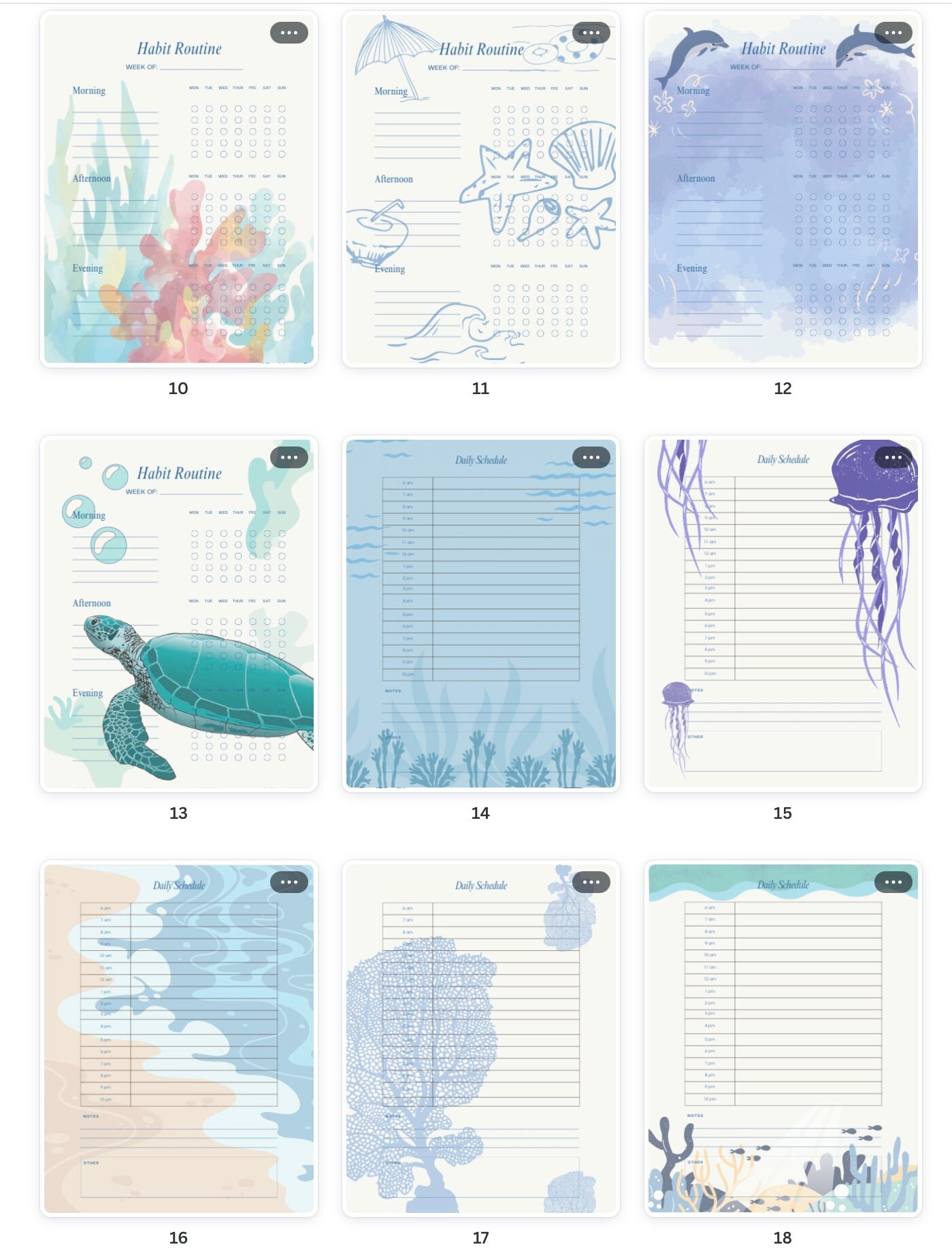 Everyday Planner, Ocean Theme Digital Planner, Goodnotes Planner, iPad ...