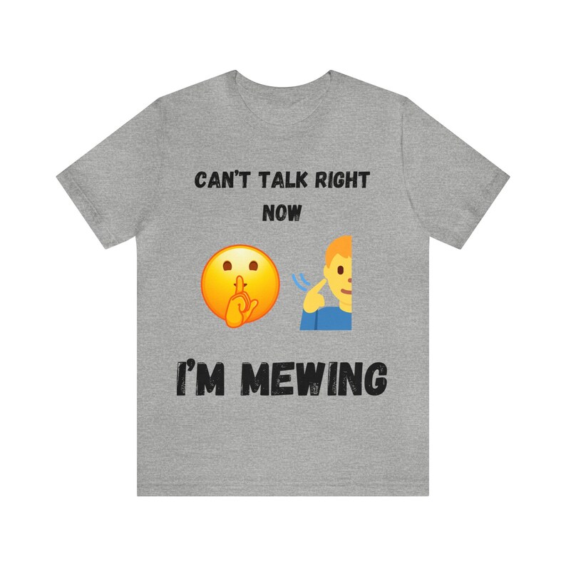 Mewing T-shirt Unisex Men & Women's Tee Looksmaxxing, Mewing Meme Funny ...