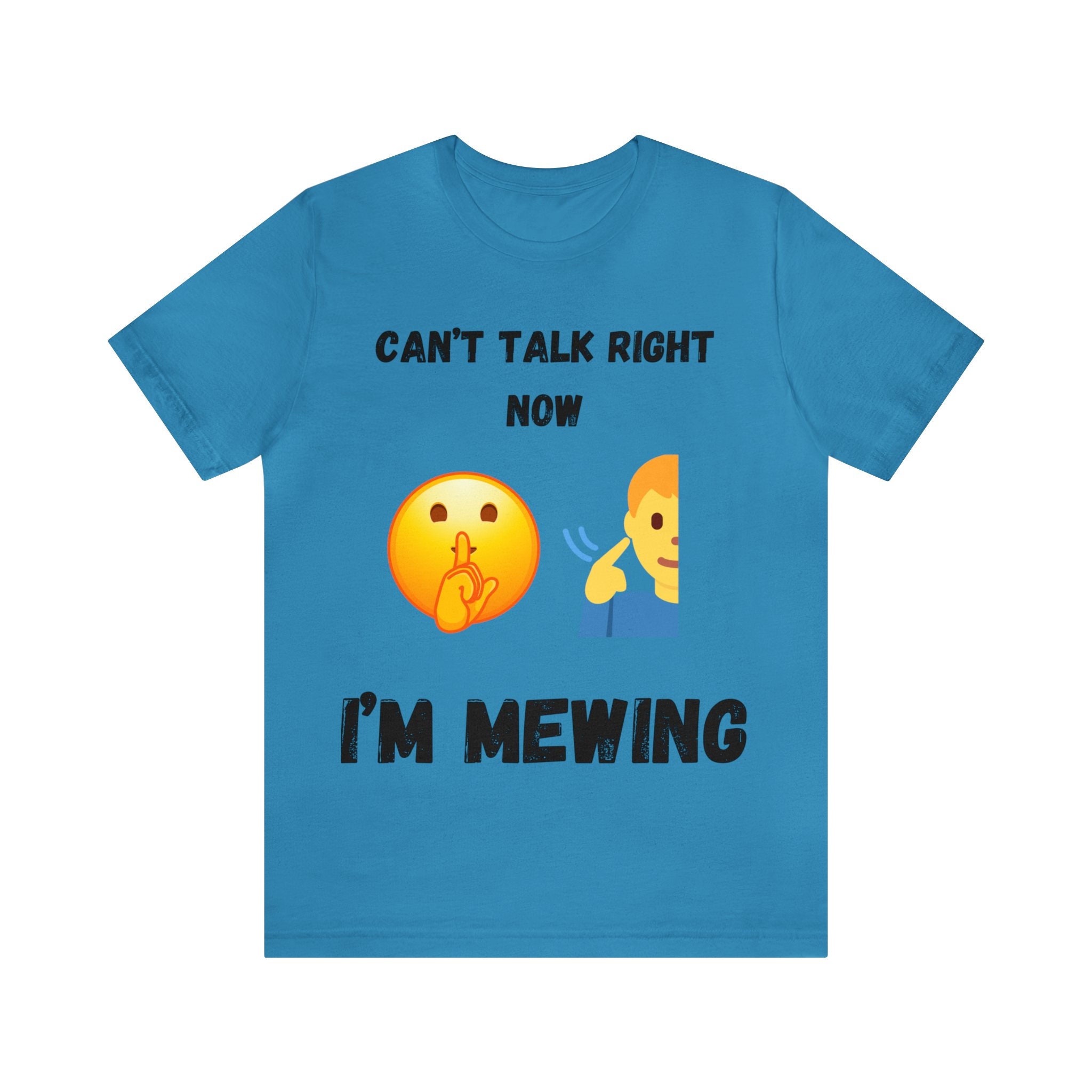 Mewing T-shirt Unisex Men & Women's Tee Looksmaxxing, Mewing Meme Funny ...