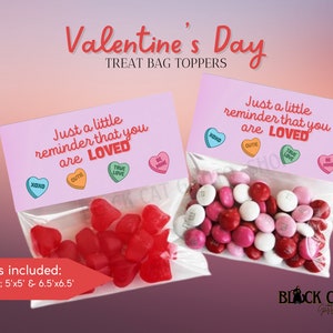 Valentine Treat Bag Topper, Happy Valentine's Day Treat Bag Topper ...