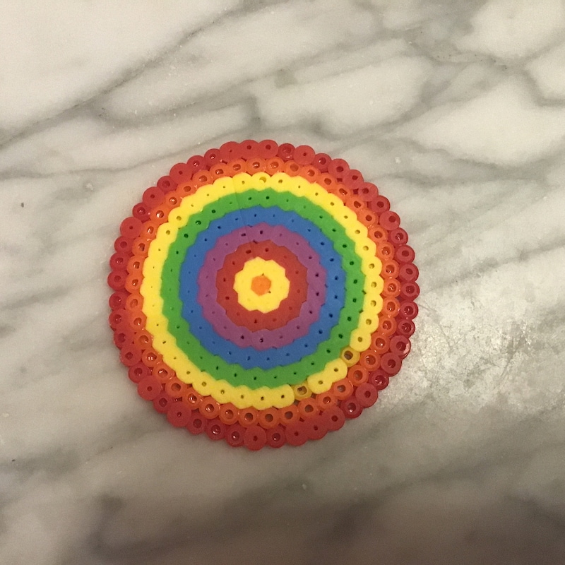 Perler Bead Coaster - Etsy