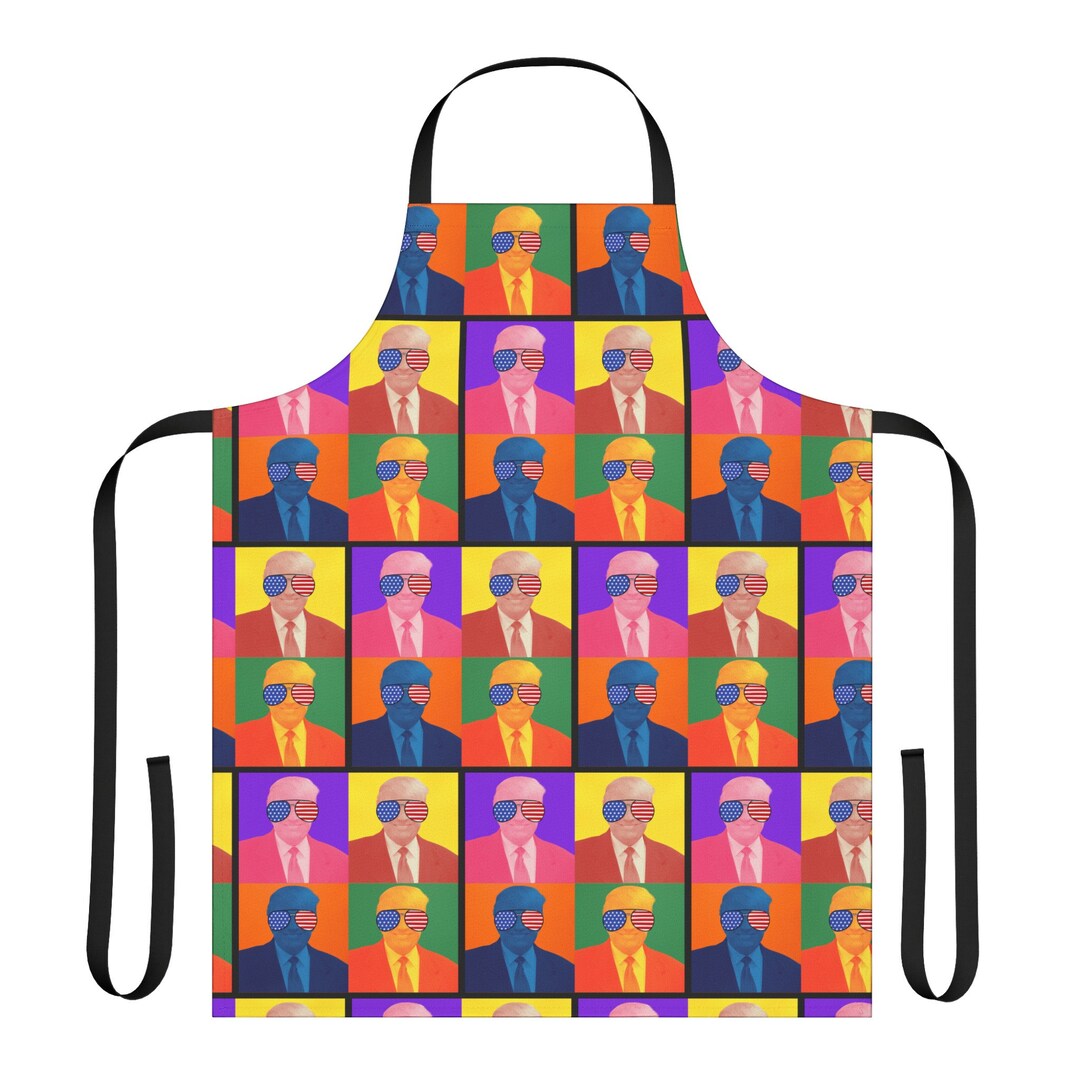 Retro Trump Apron Andy Warhol Art Style BBQ Apron for Dad or Husband ...