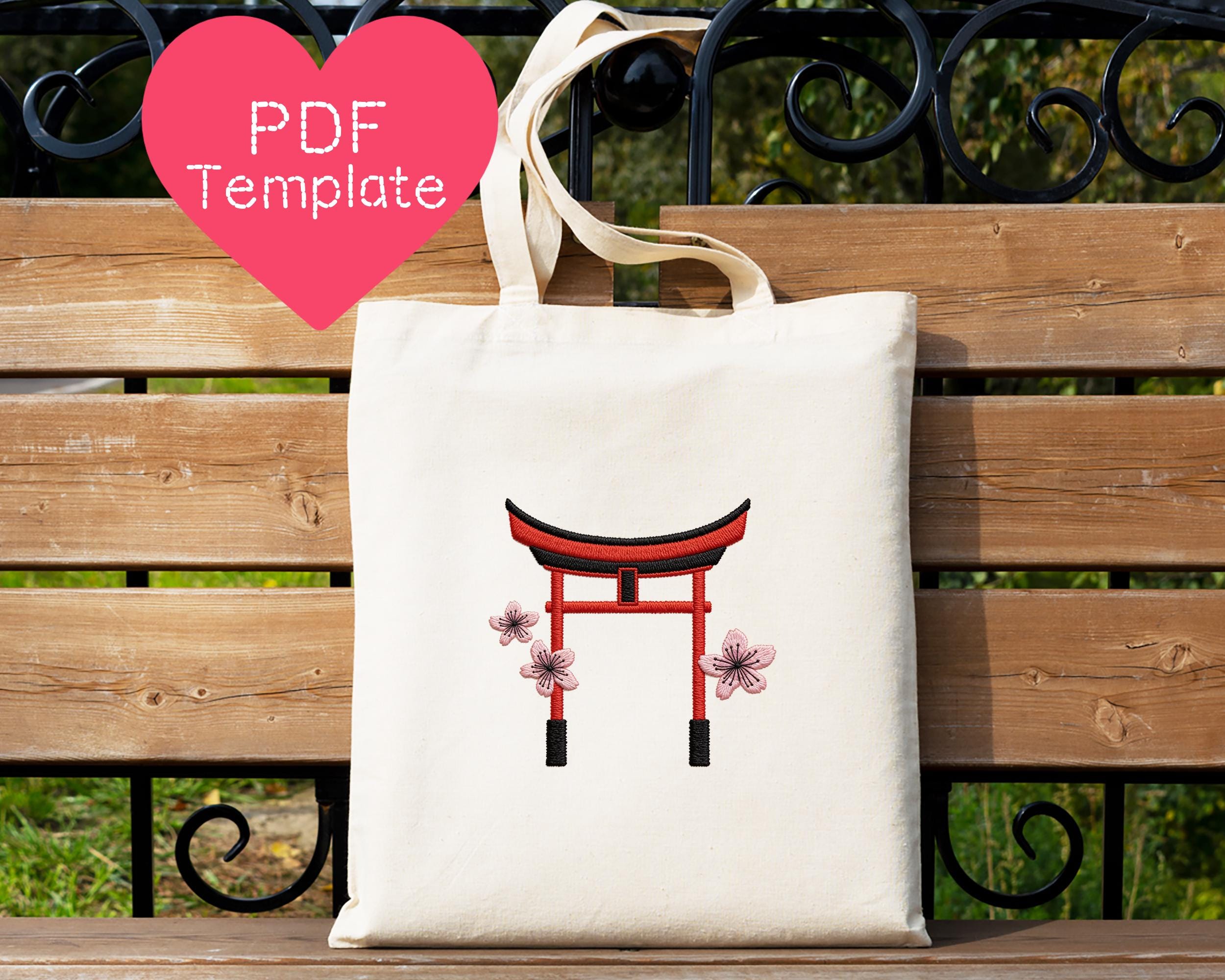 Torii Gate Embroidery Pattern: Beginner DIY Hand Embroidery (PDF ...