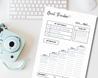 Monthly Goal Tracker - Etsy