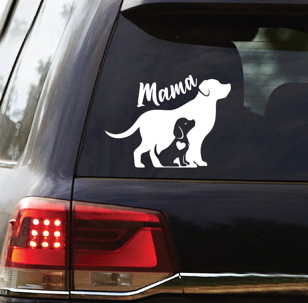 Dog Mama Bumper Sticker. Window Sticker. Window Decal. Decal. Flat ...