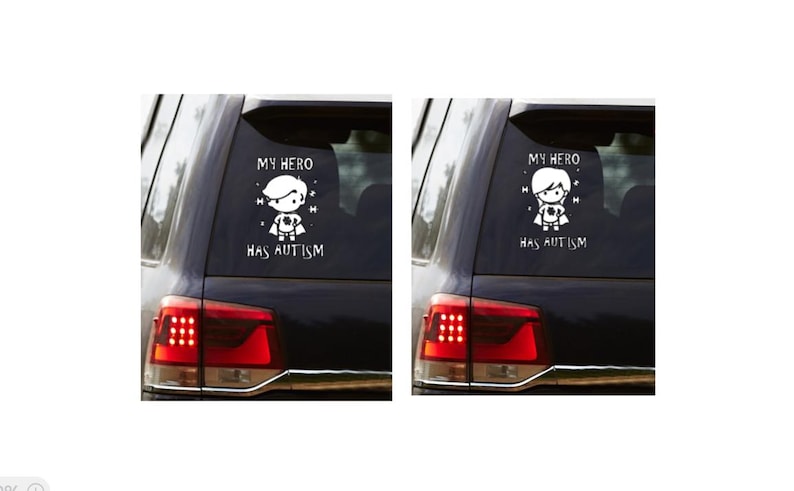 My Hero Has Autism Vehicle Sticker. Bumper Sticker. Decal. Vinyl ...