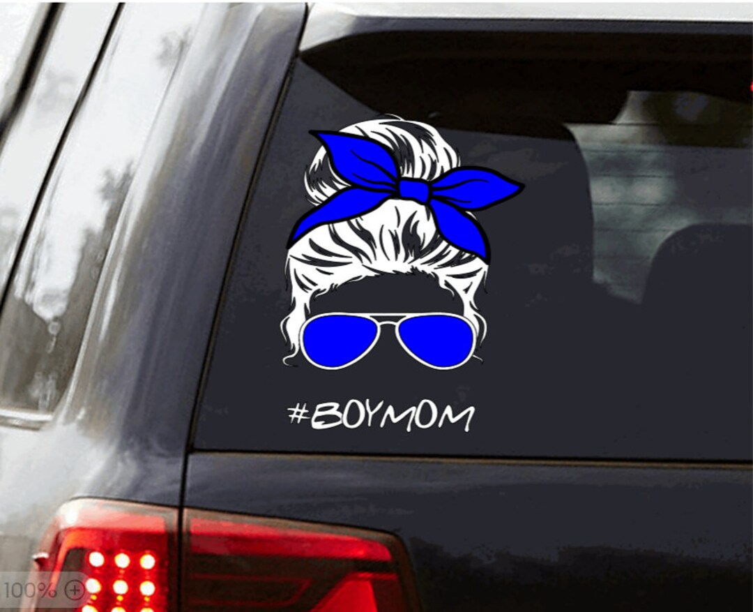 Boymom Messy Bun Vehicle Decal. Vehicle Sticker. Bumper Sticker. Messy ...