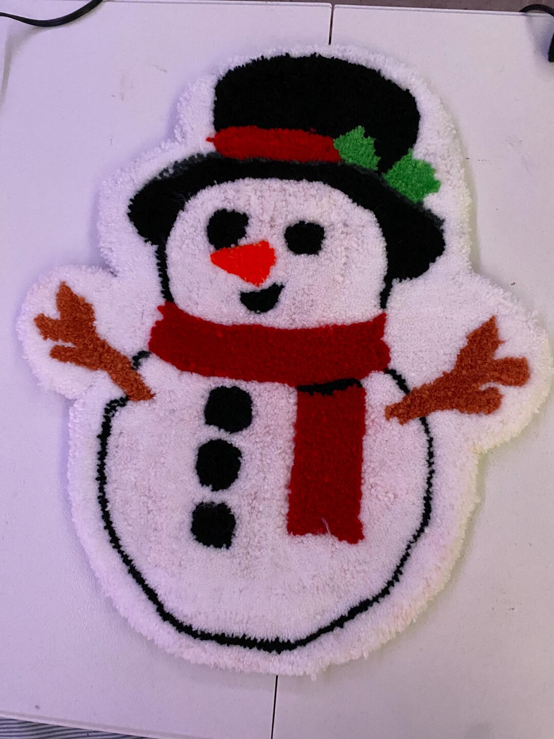 Snowman Tufted Rug Wall Decor Christmas Rug Holiday Decoration - Etsy