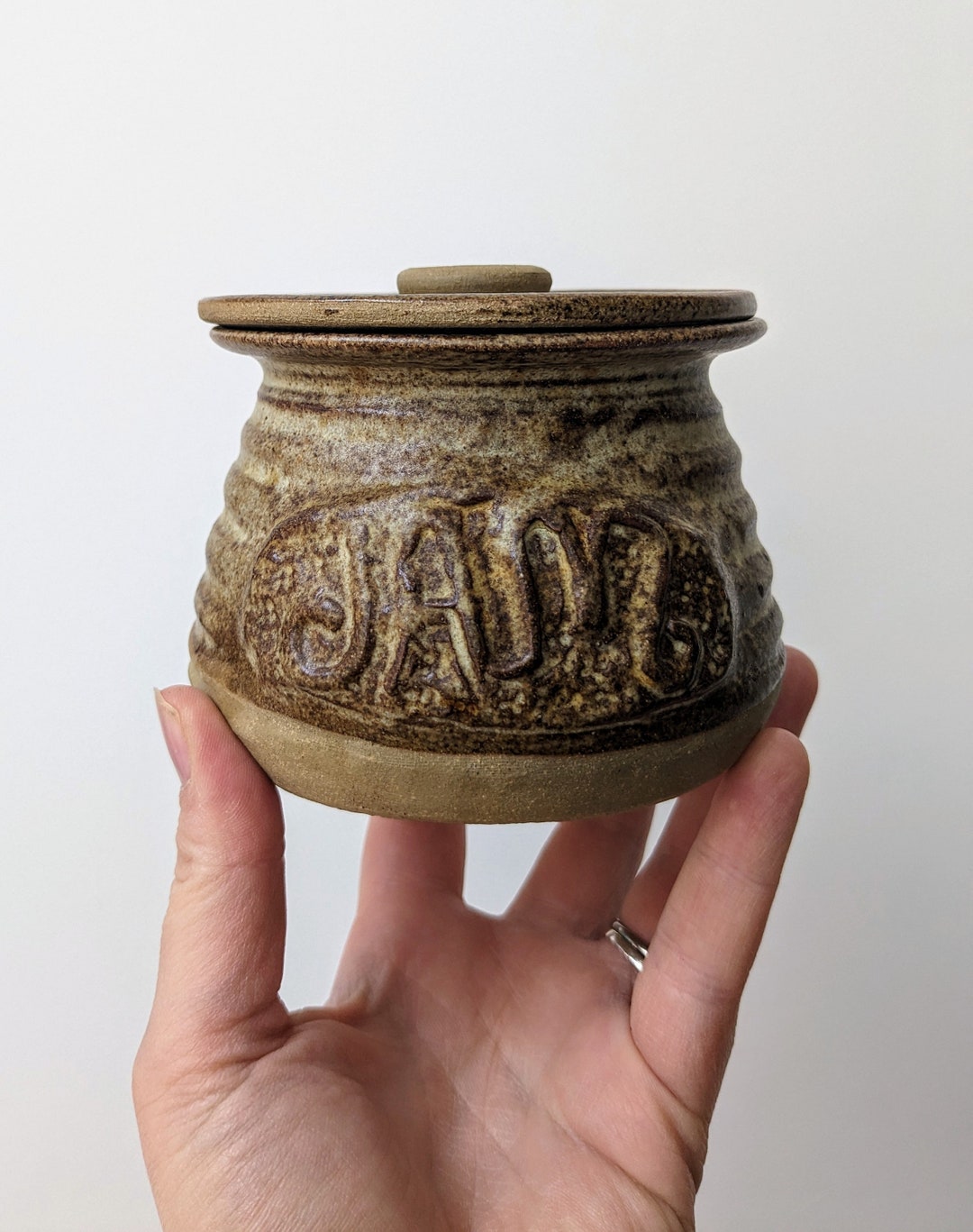 Vintage Stoneware Pottery, Earthenware, Vintage Jam Jar With Lid ...