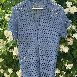 Kasper Mesh Shirt | Crochet Pattern Mens Shirt | Summer Beach ...