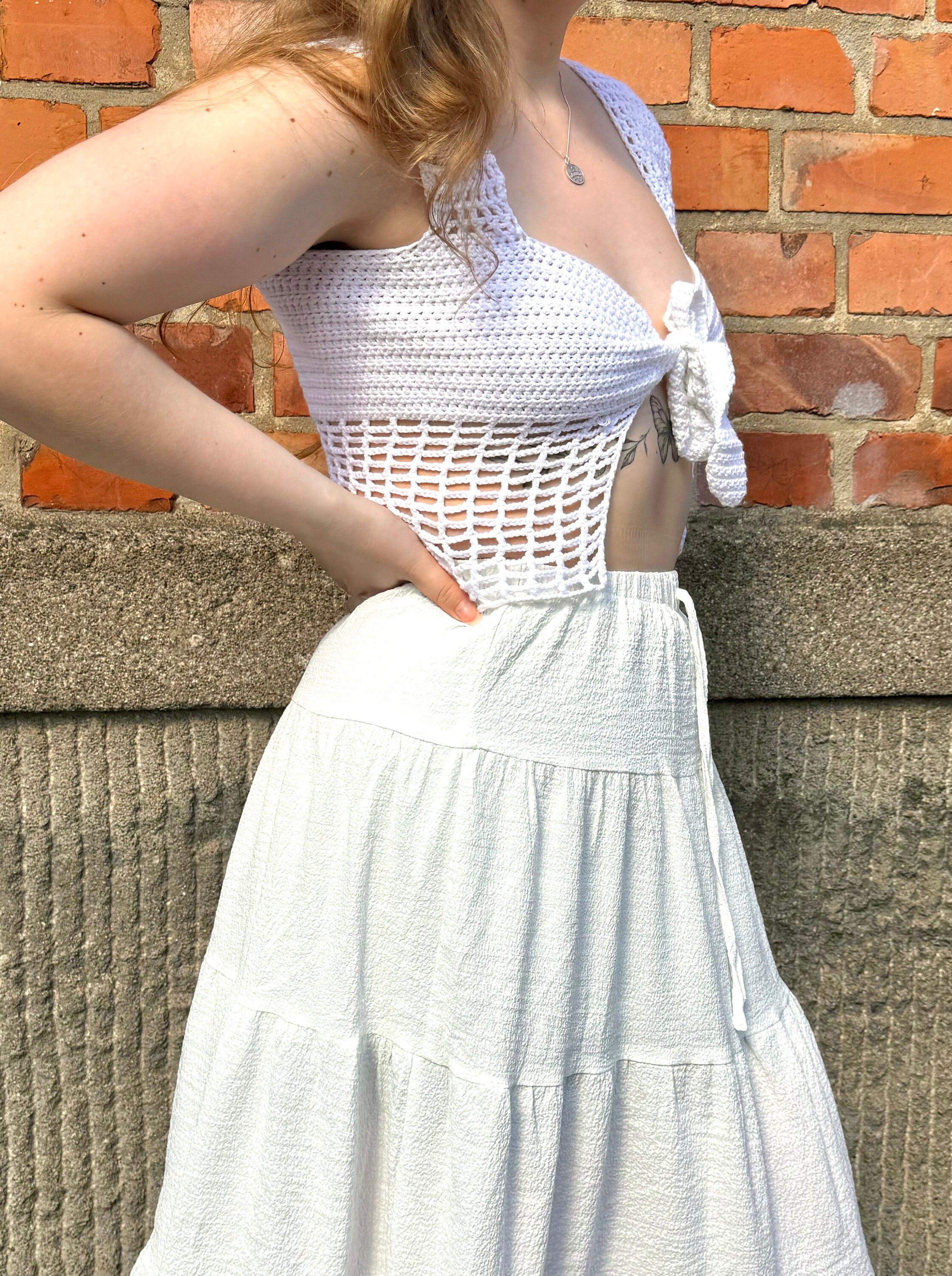 The Selma Top | Crochet Pattern Womens Shirt | Mesh Crochet | Summer ...